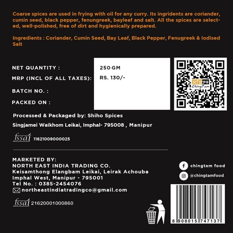Chingtam Manipuri Coarse Spices Machal Mix – 250 gm – Find best ...